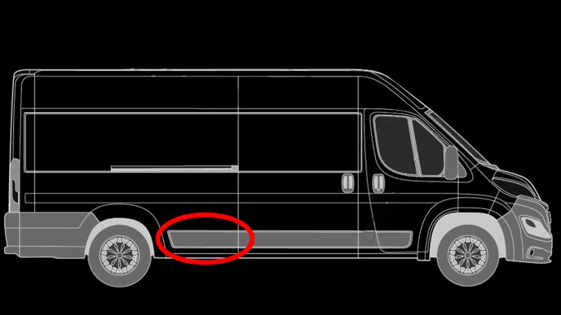 Lišta pravá zadná BOXER - JUMPER - DUCATO 2006-, , 735438349 , 8547Z0 ...